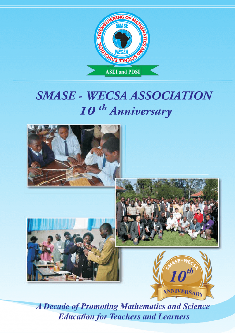 SMASE – WECSA ASSOCIATION 10th Anniversary – SMASE-Africa